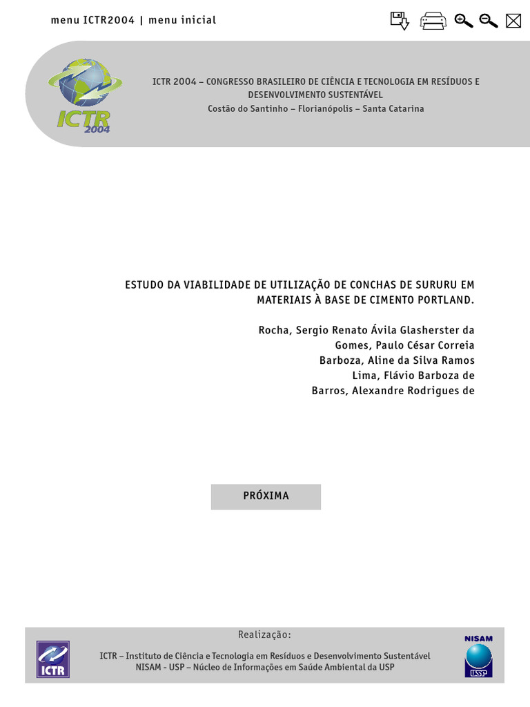 Concha Sururu Fabricar Cimento | PDF | Desperdício | Concreto