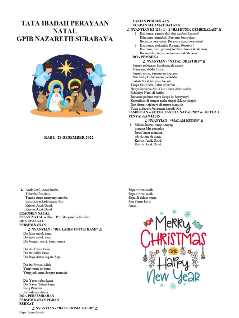 Tata Ibadah Perayaan Natal | PDF | Agama & Spiritualitas