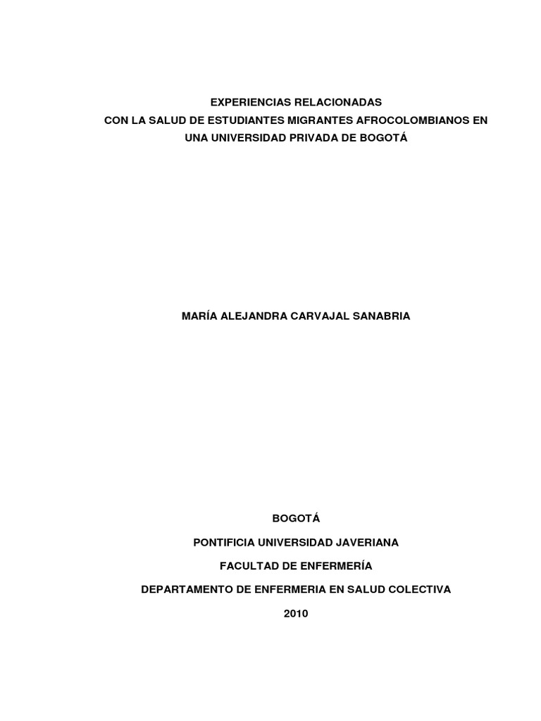 Proyecto de Investigación Afro | Descargar gratis PDF | Migración ...