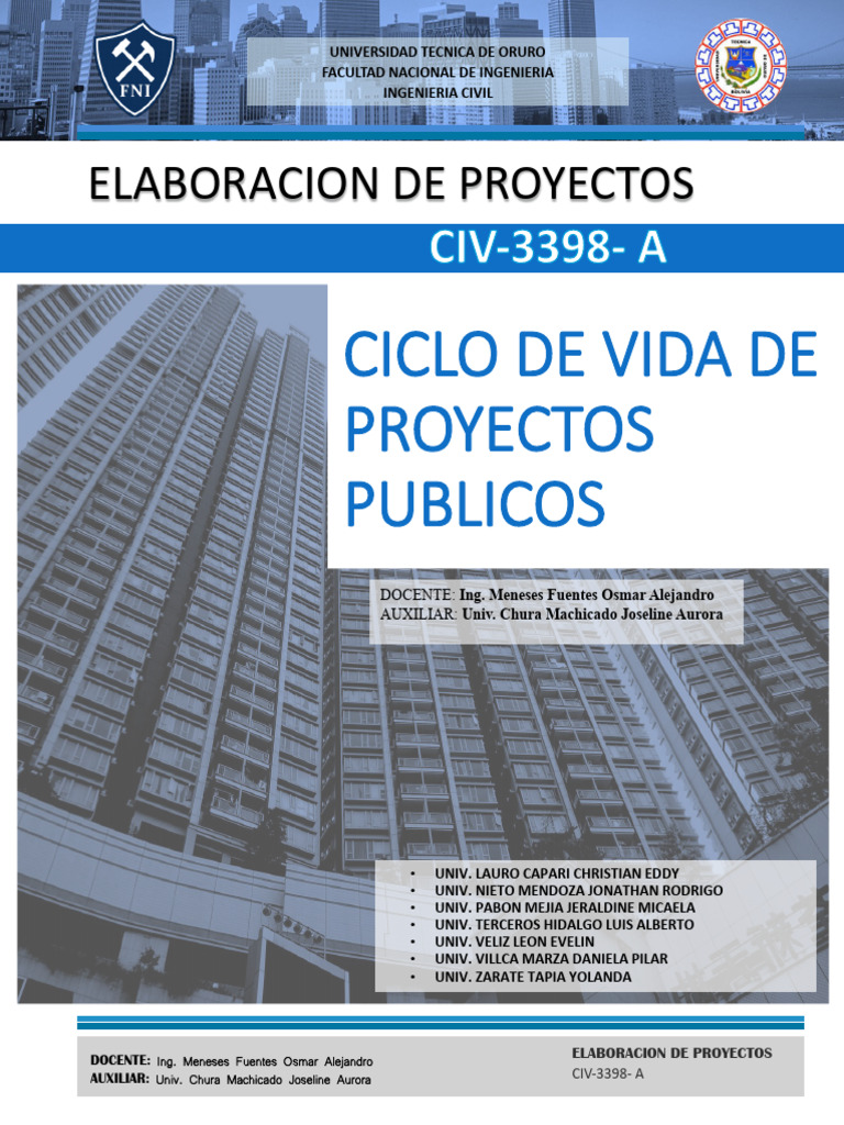 Ciclo de Vida de Proyectos Publicos - Docx Elaboracion | Descargar ...