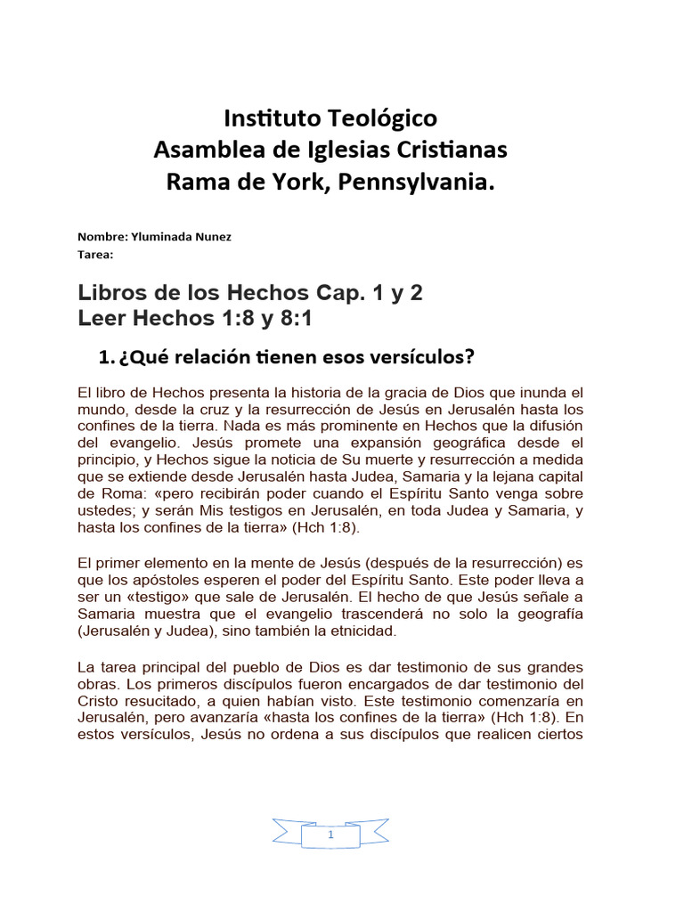 Hechos 1 8 Descargar Gratis PDF Pentecost s Jes s
