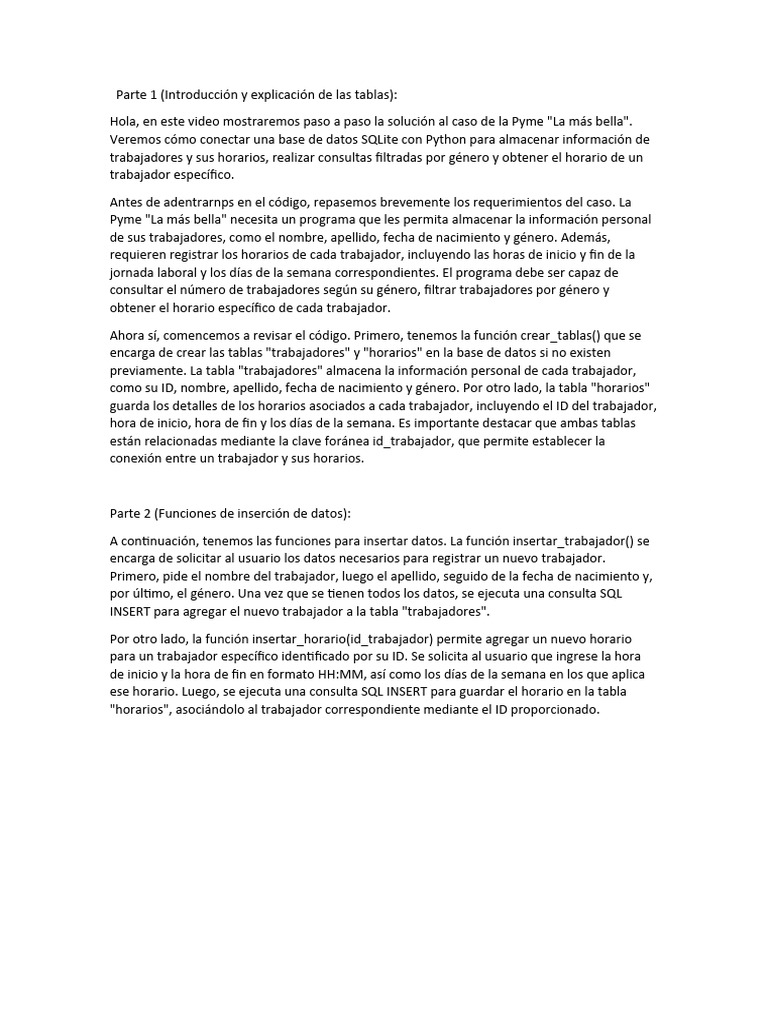 Conexión SQLite y Python para Pymes | PDF | SQL | Software de gestión ...