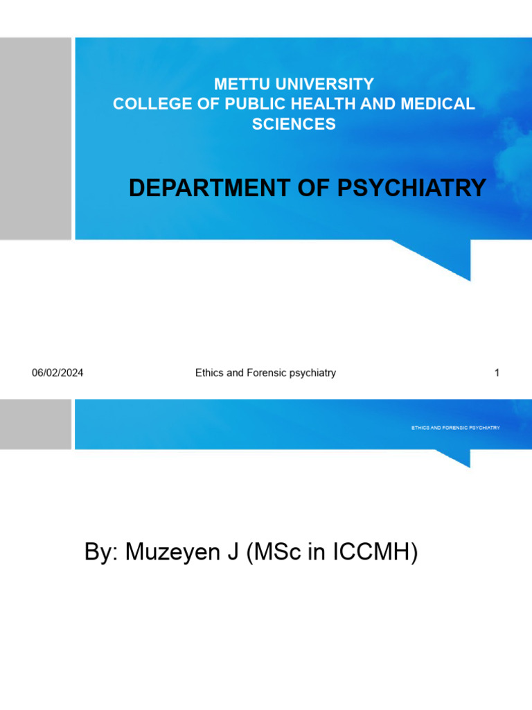 Forensic Psychiatry 2023 | PDF | Competence (Law) | Psychiatry