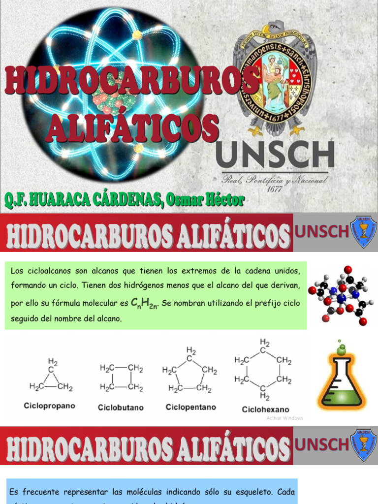 Hidrocarburos Alifaticos (Ciclos) | PDF | Compuestos orgánicos ...