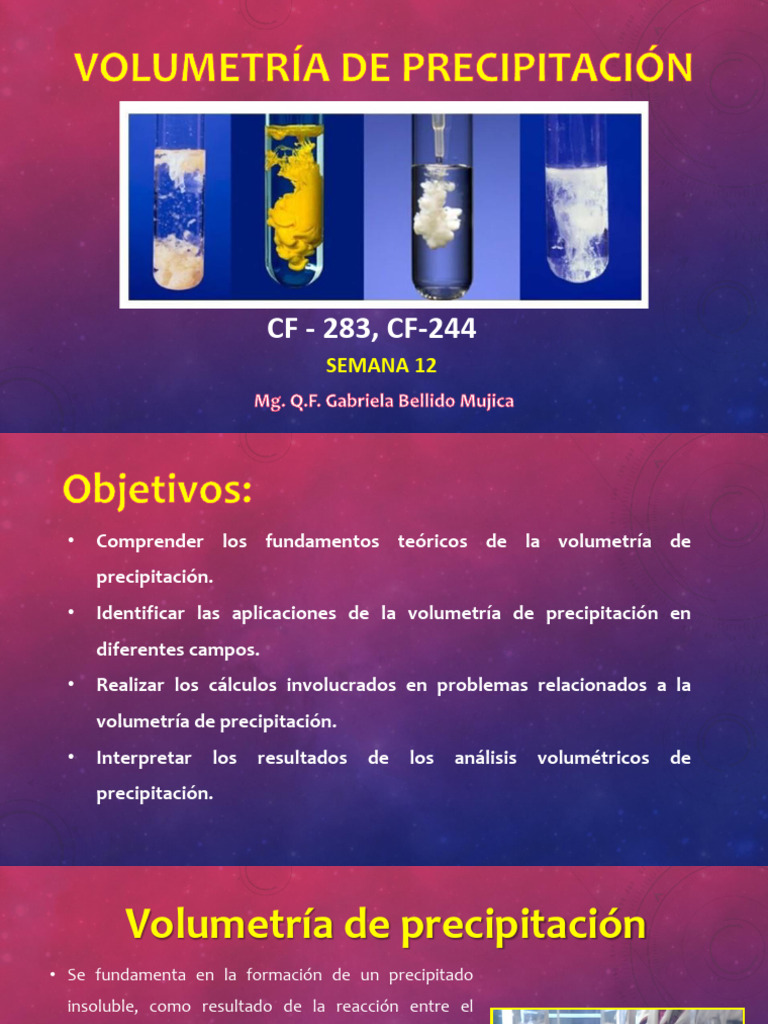 VOLUMETRIADEPRECIPITACION | Descargar gratis PDF | Valoración | Química