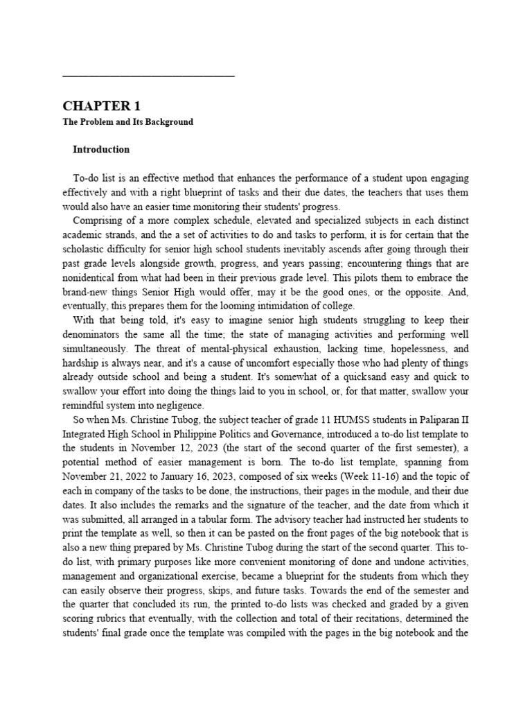 Chapter 1 Draft PR1 | PDF | Time Management | Professional Skills