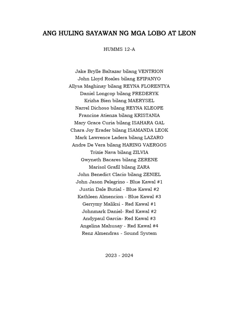 Dula Script Lobo&leon | PDF