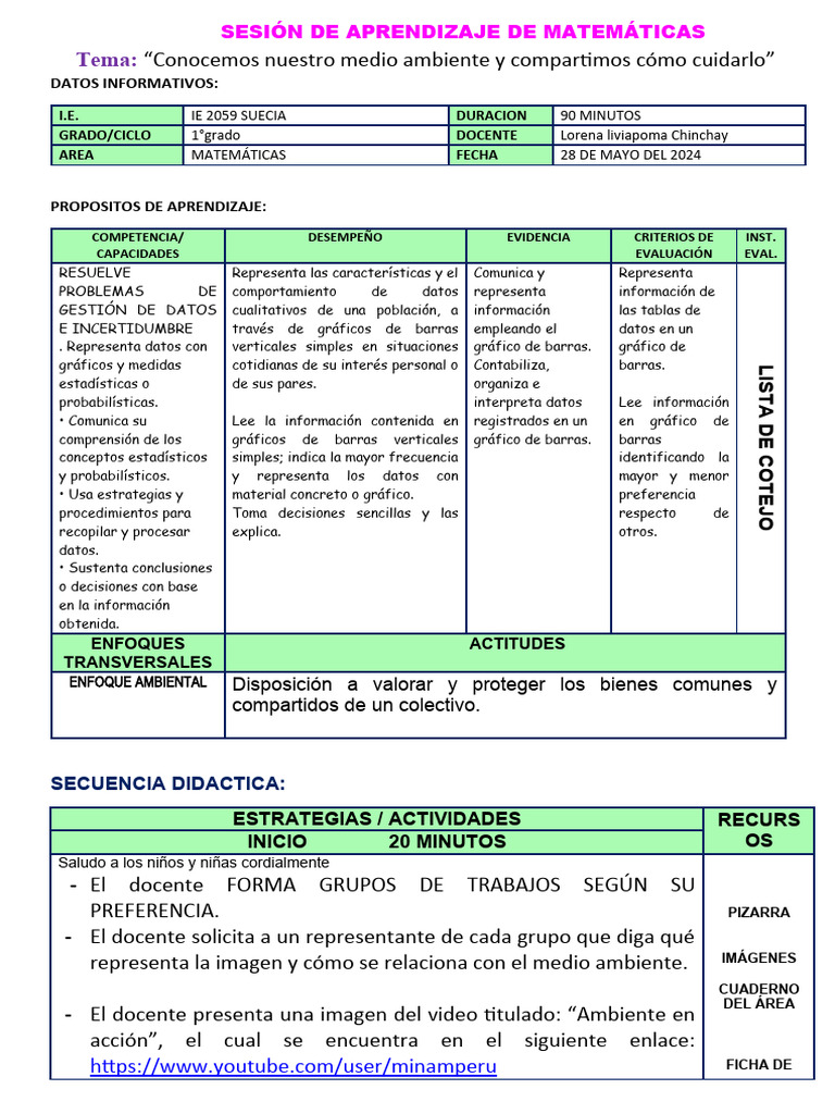 Sesión Mate1 Gráfico de Barras | PDF | Residuos | Reciclaje
