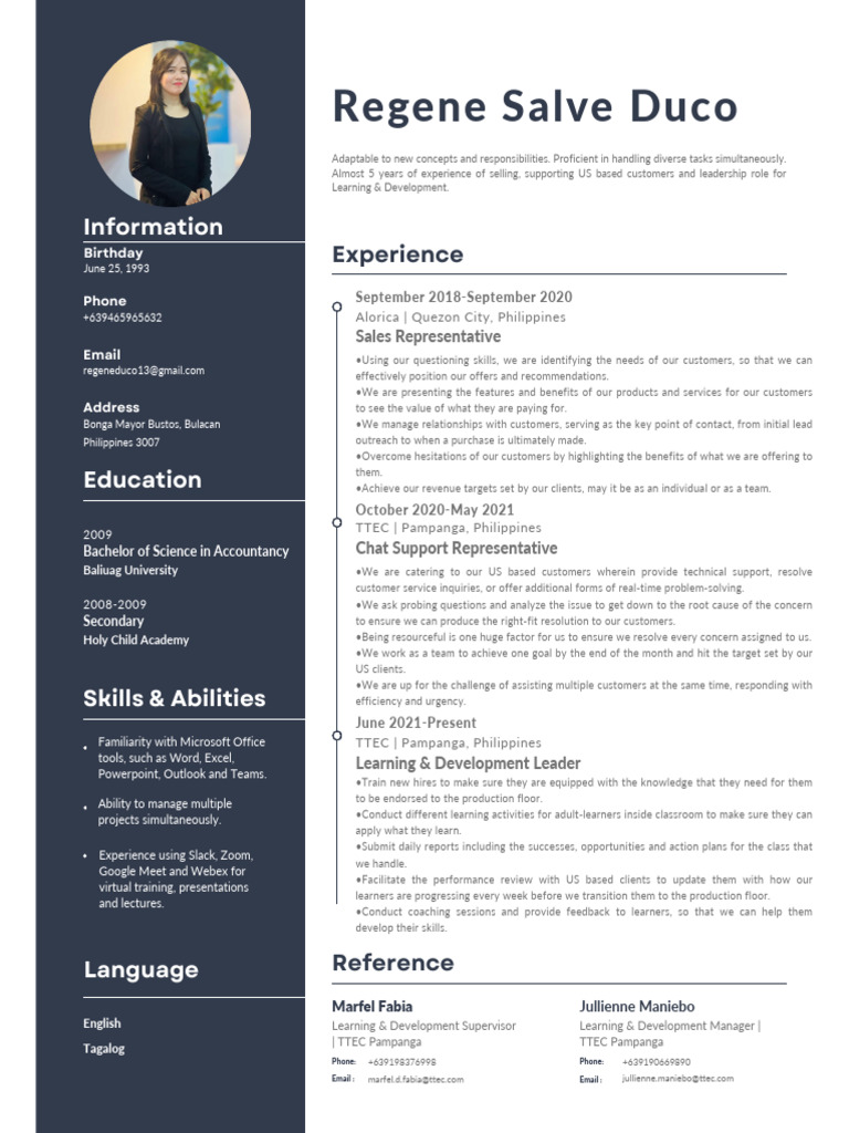 CV-Regene Duco | PDF | Learning | Behavior Modification