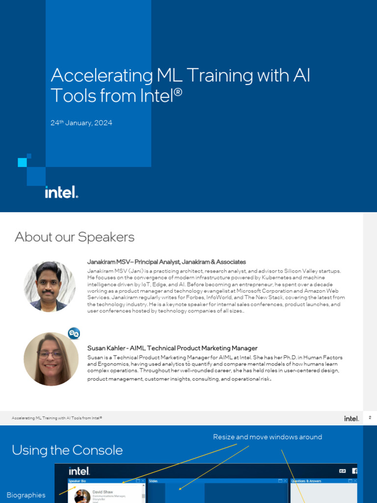 1-24-24 Speed Up ML Model Training On CPUs With Intel® AI Tools | PDF | Artificial Intelligence ...