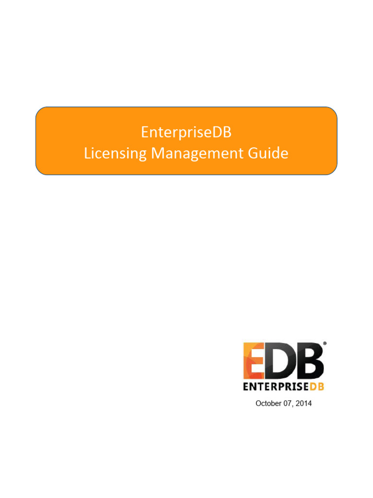 Silo - Tips - Enterprisedb Licensing Management Guide | Download Free PDF | Postgre Sql ...