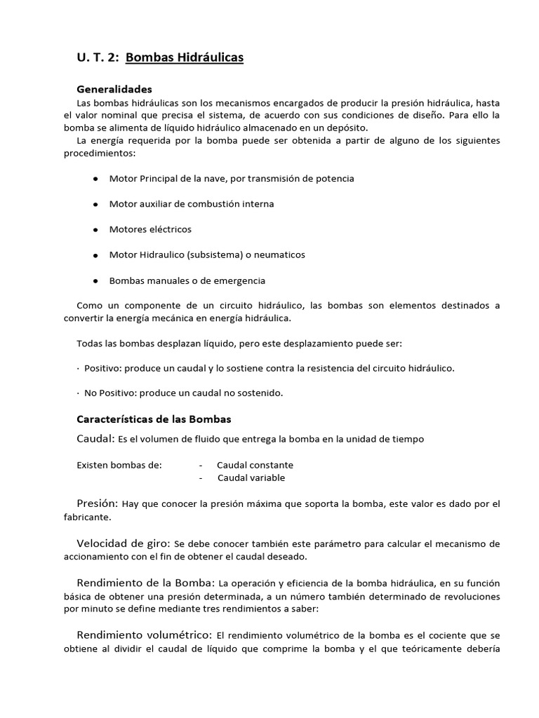 Guía de Bombas Hidráulicas | PDF | Bomba | Engranaje