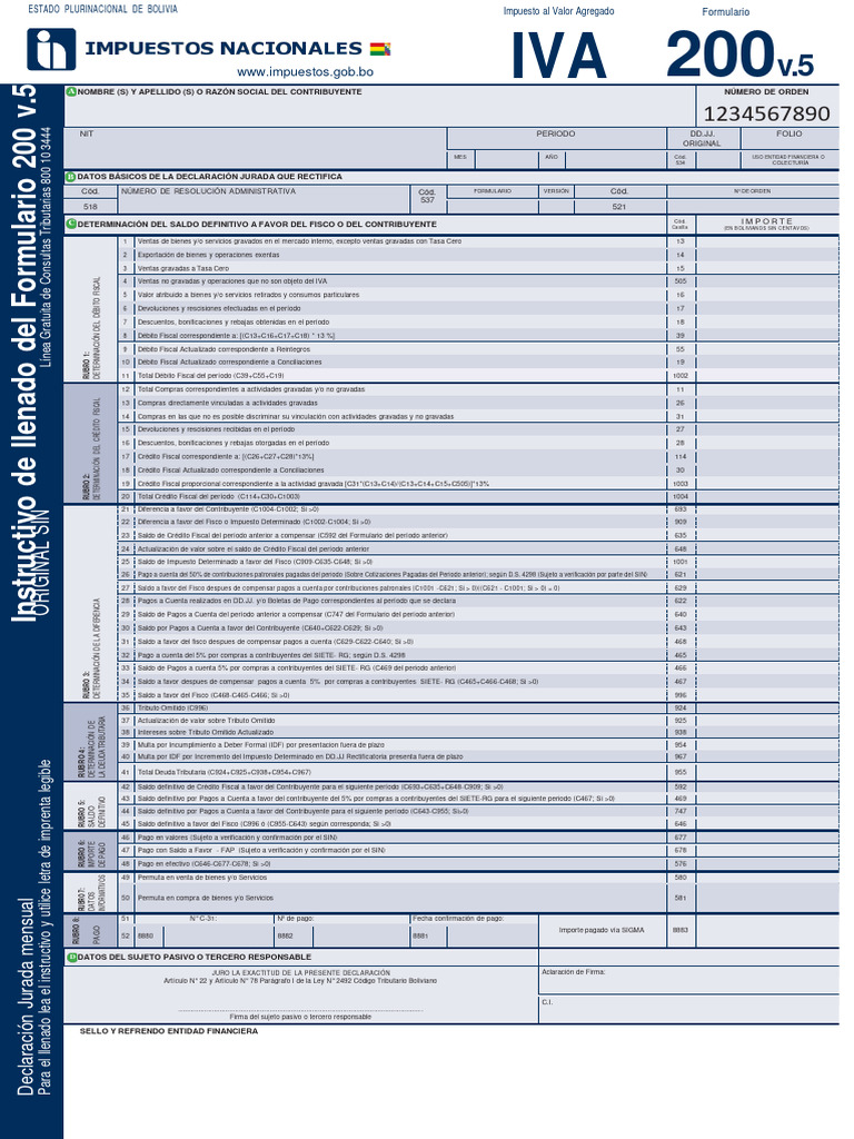 Formulario 400 IVA | PDF | Impuesto al valor agregado | Impuestos