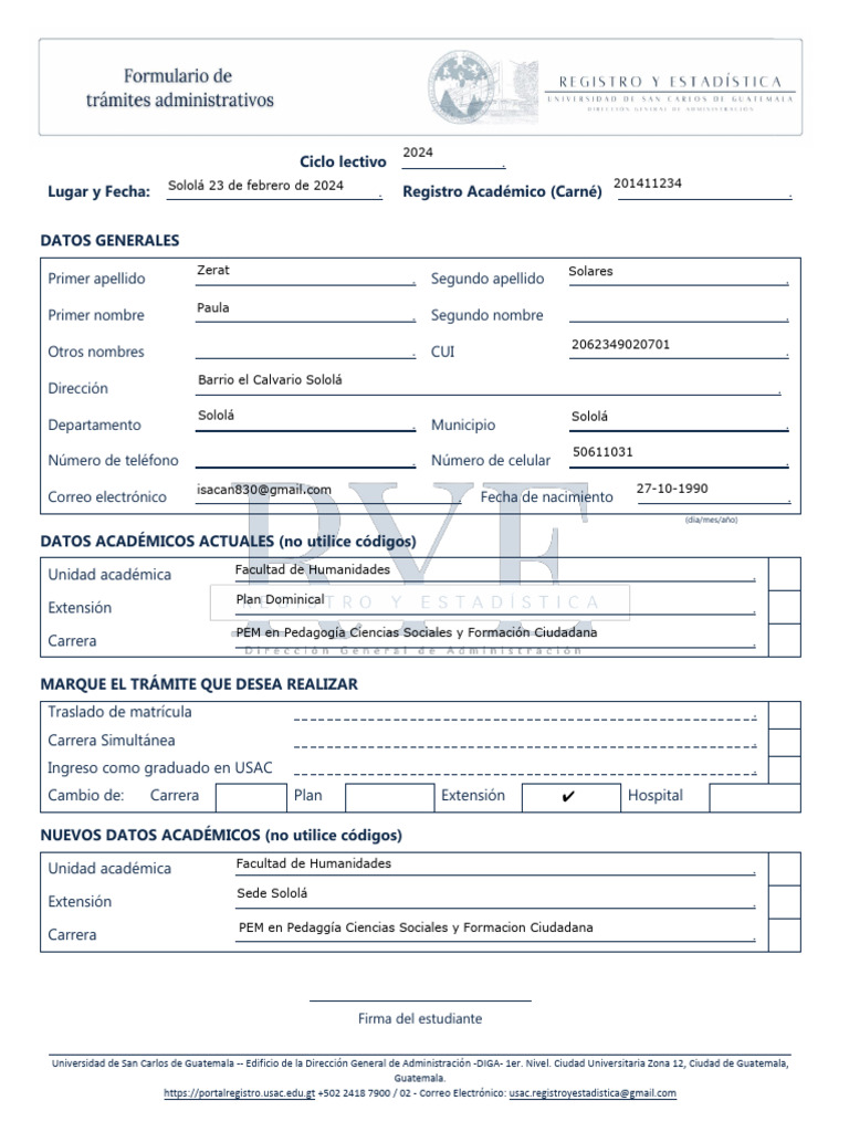 Formulario Rye Editable | PDF