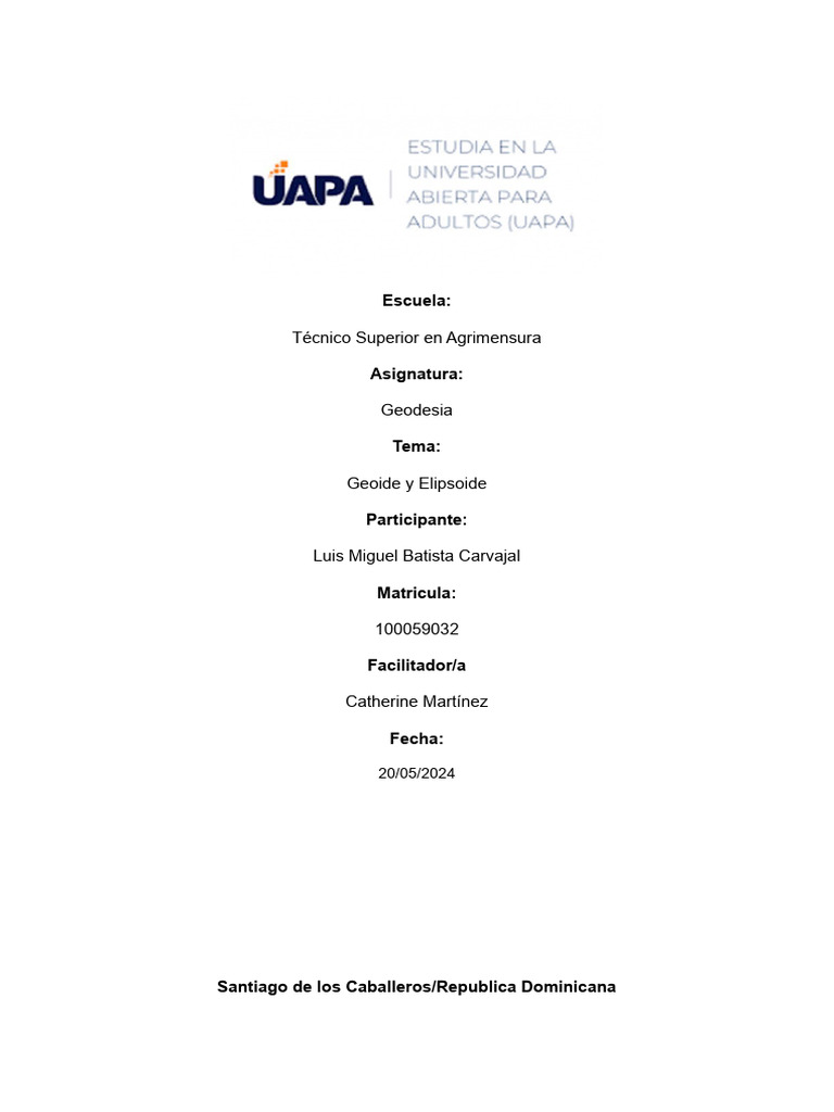Tarea 2 Geodesia | PDF | Geodesia | Science