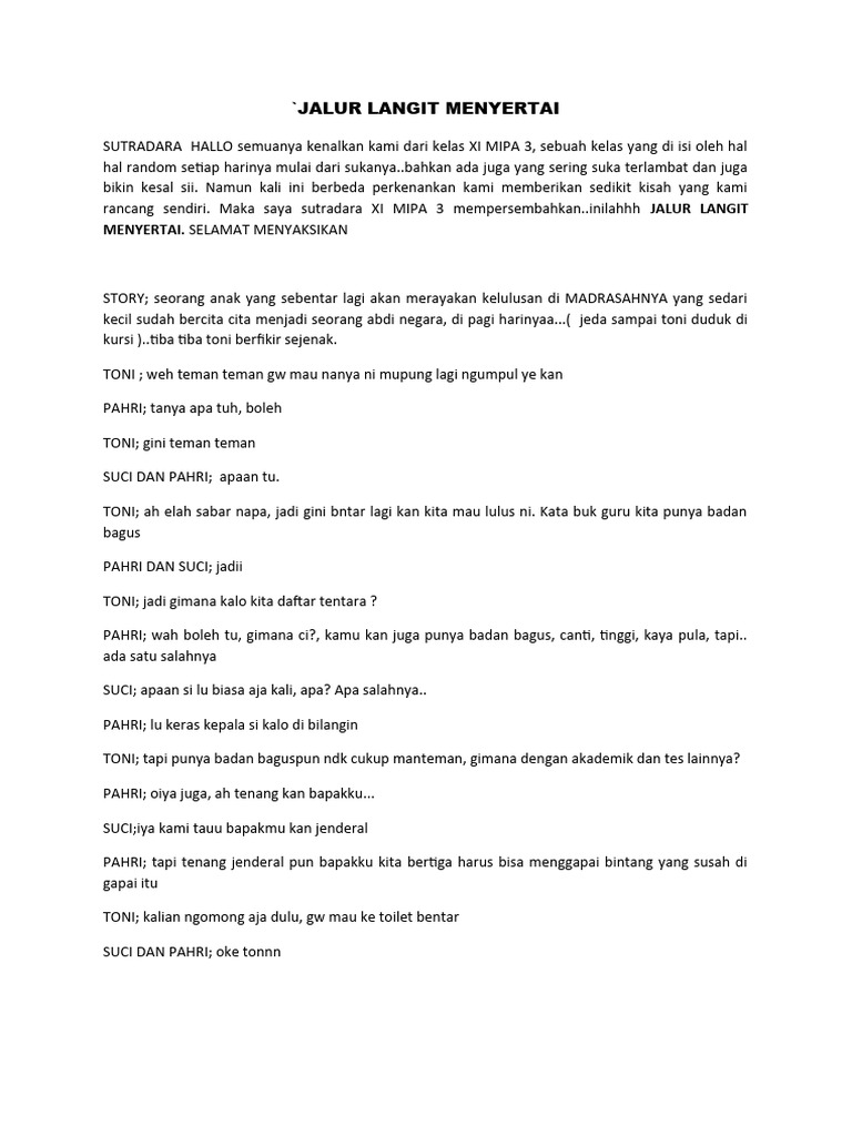 JALUR LANGIT MENYERTA1 REKAPP LENGKAPP 11 Full | PDF | Puisi
