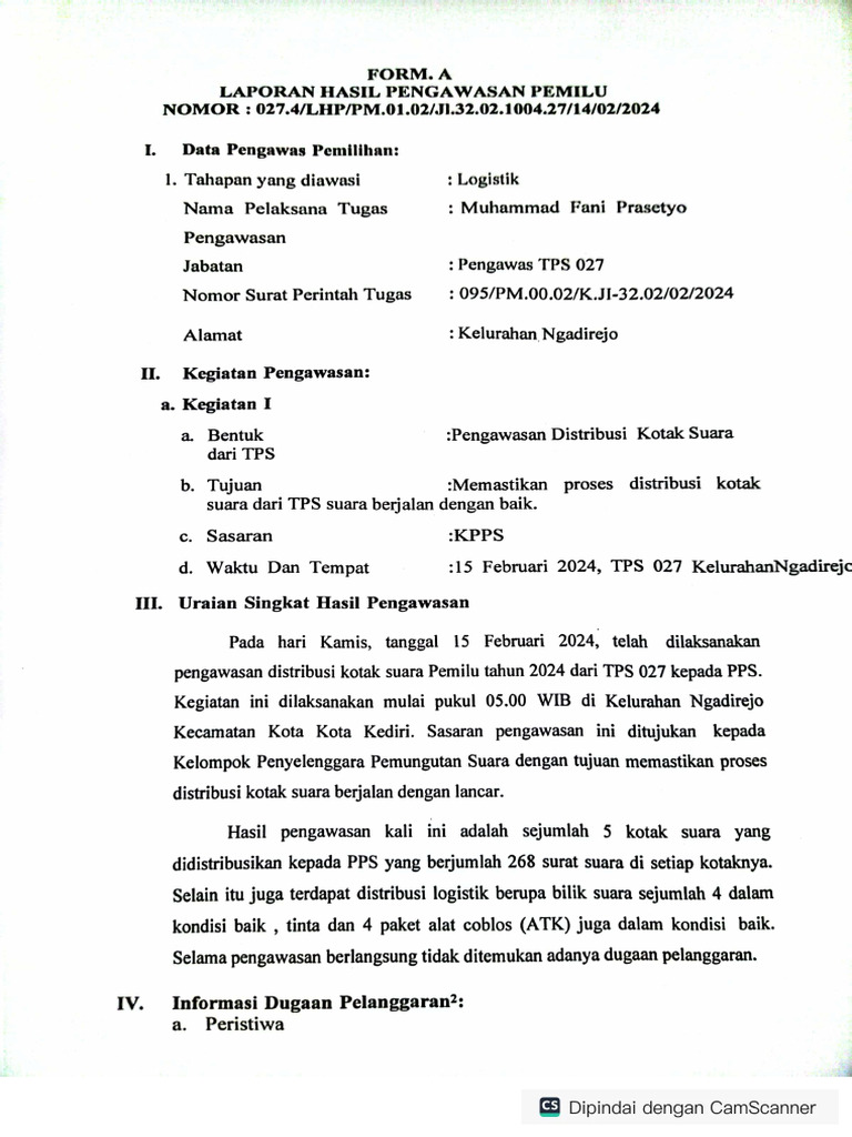 Form A Logistik | PDF