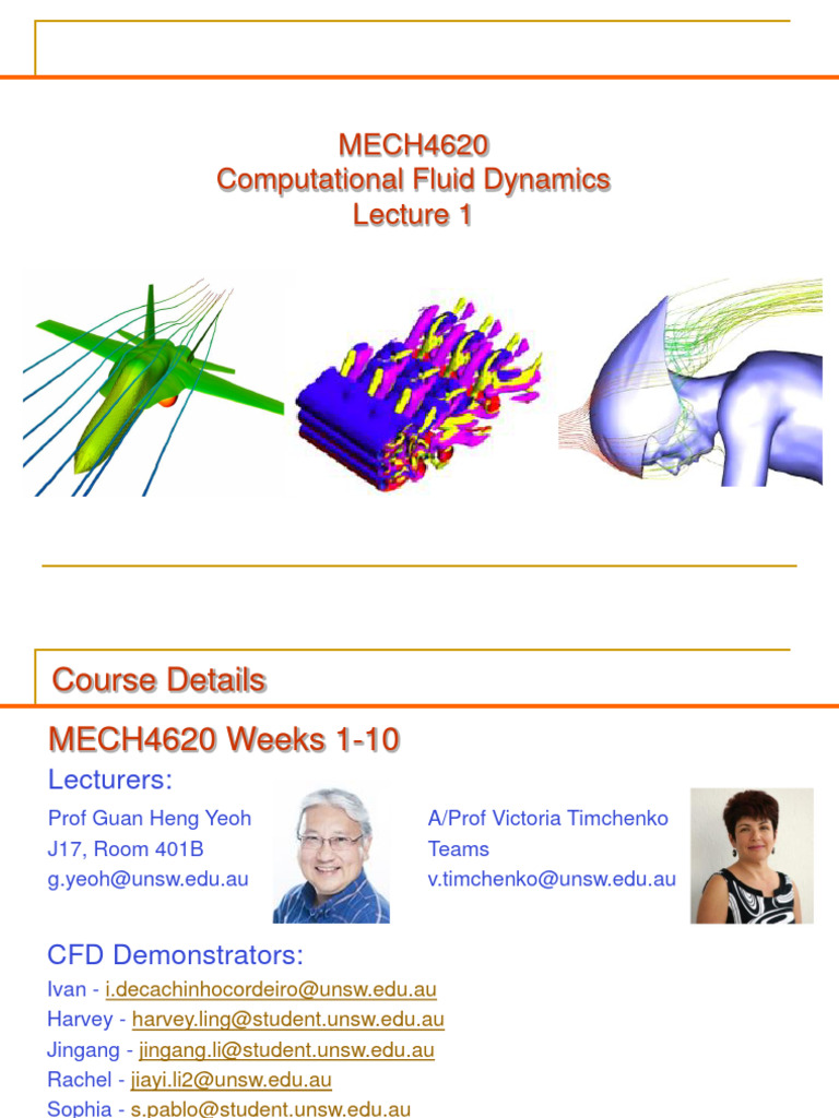 Lecture Week 1 MECH4620 2024-1 | Download Free PDF | Computational Fluid Dynamics | Fluid Dynamics