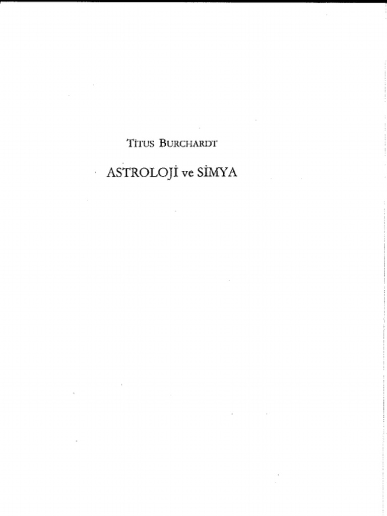 Titus Burchart - Astroloji Ve Simya | PDF