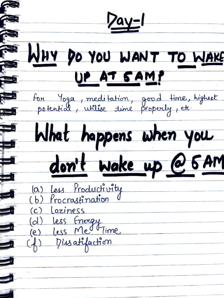 5 Am Day 1 To 21 Notes by Sakshi Goyal | PDF 5 Am Day 1 To 21 Notes by Sakshi Goyal | PDF