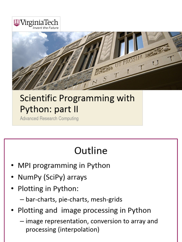 Python, Part 2 | PDF | Message Passing Interface | Computer Architecture