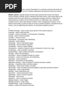 Ology List of Sciences | PDF | Cell Biology | Pathology