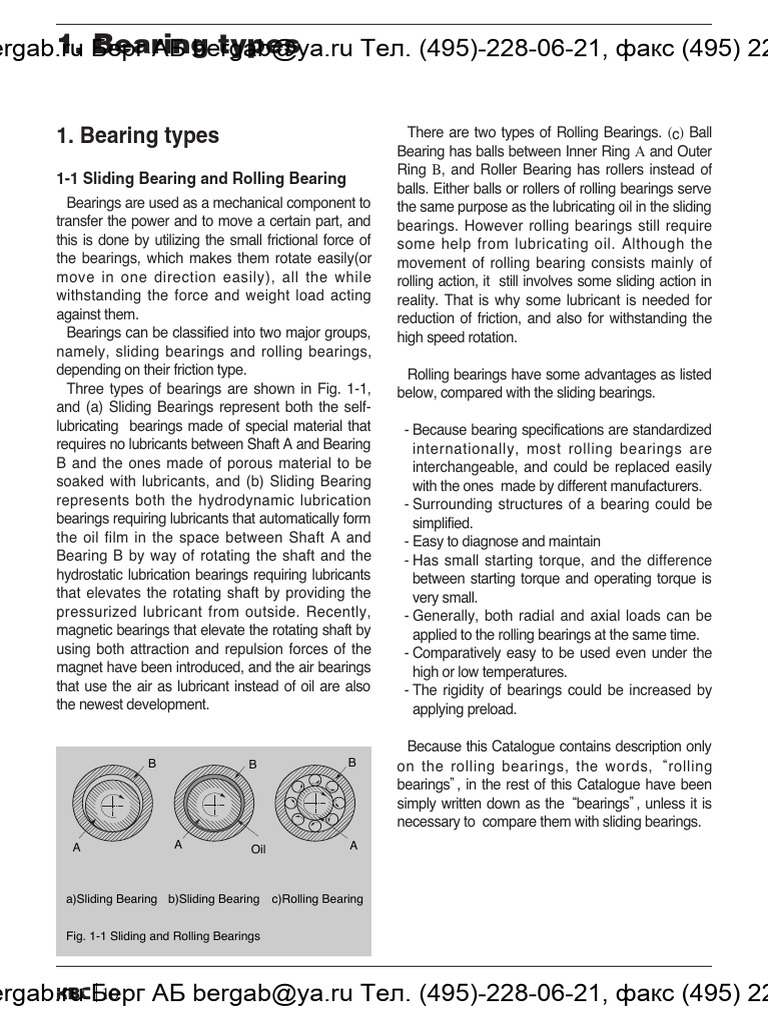 Types and Classifications of Bearings | PDF | Bearing (Mechanical ...