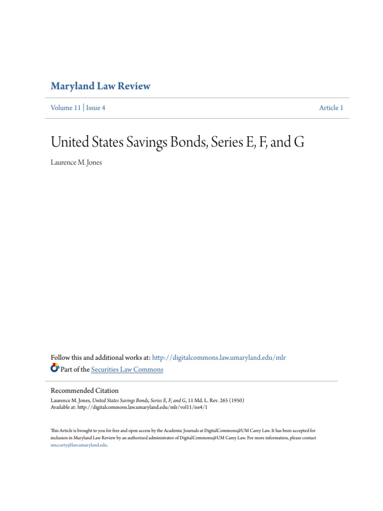 United States Savings Bonds Series E F and G | PDF | Concurrent Estate ...