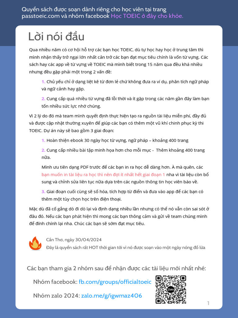 30 Ngày Chinh PH C T V NG TOEIC | PDF