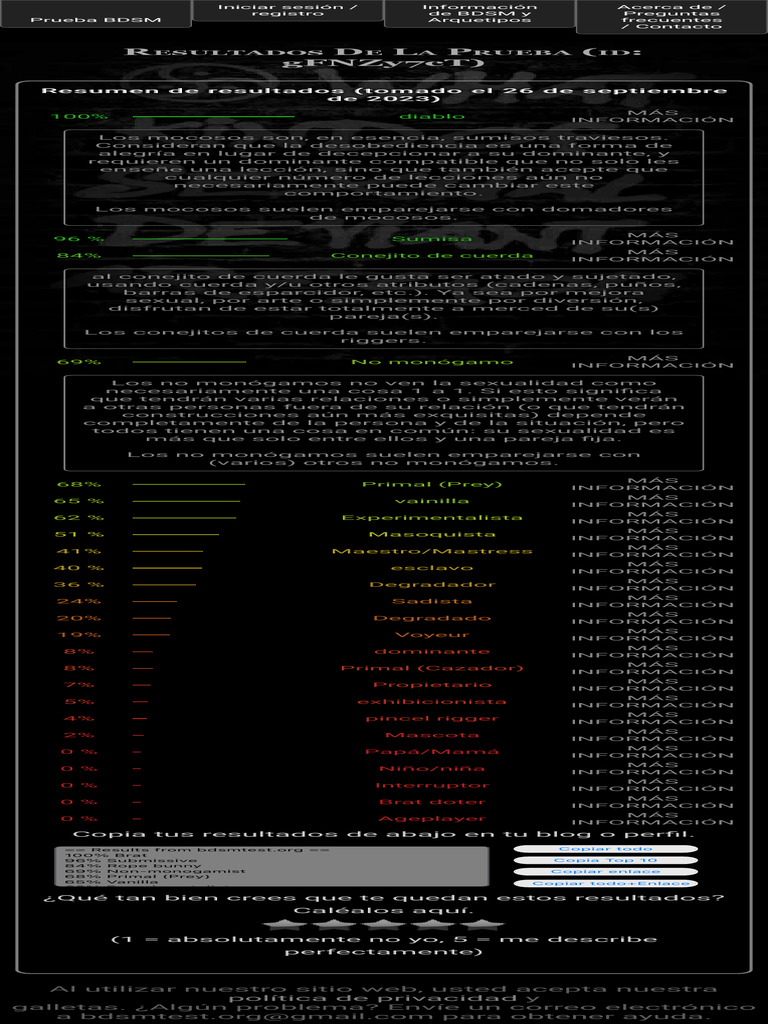 Prueba de BDSM ¿Qué Tipo de Desviado Sexual Eres | PDF | Bdsm | Apareamiento