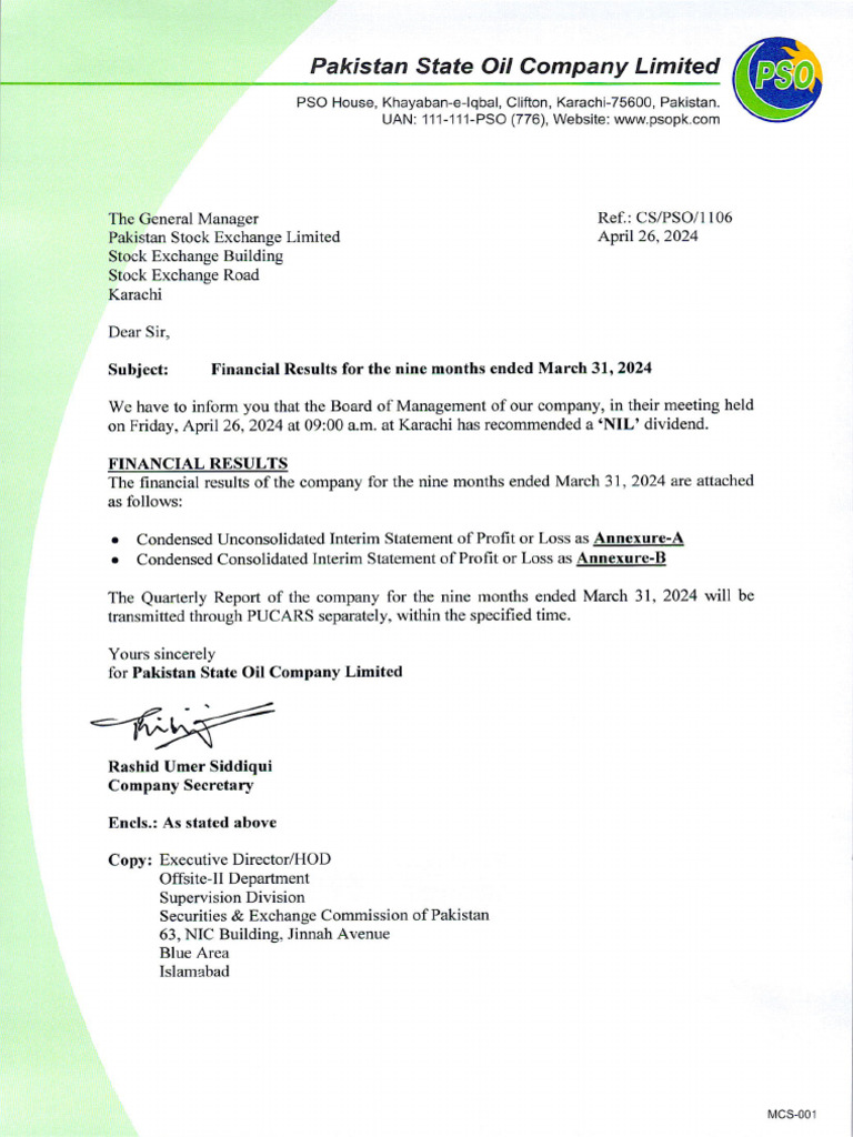 Pakistan State Oil | PDF