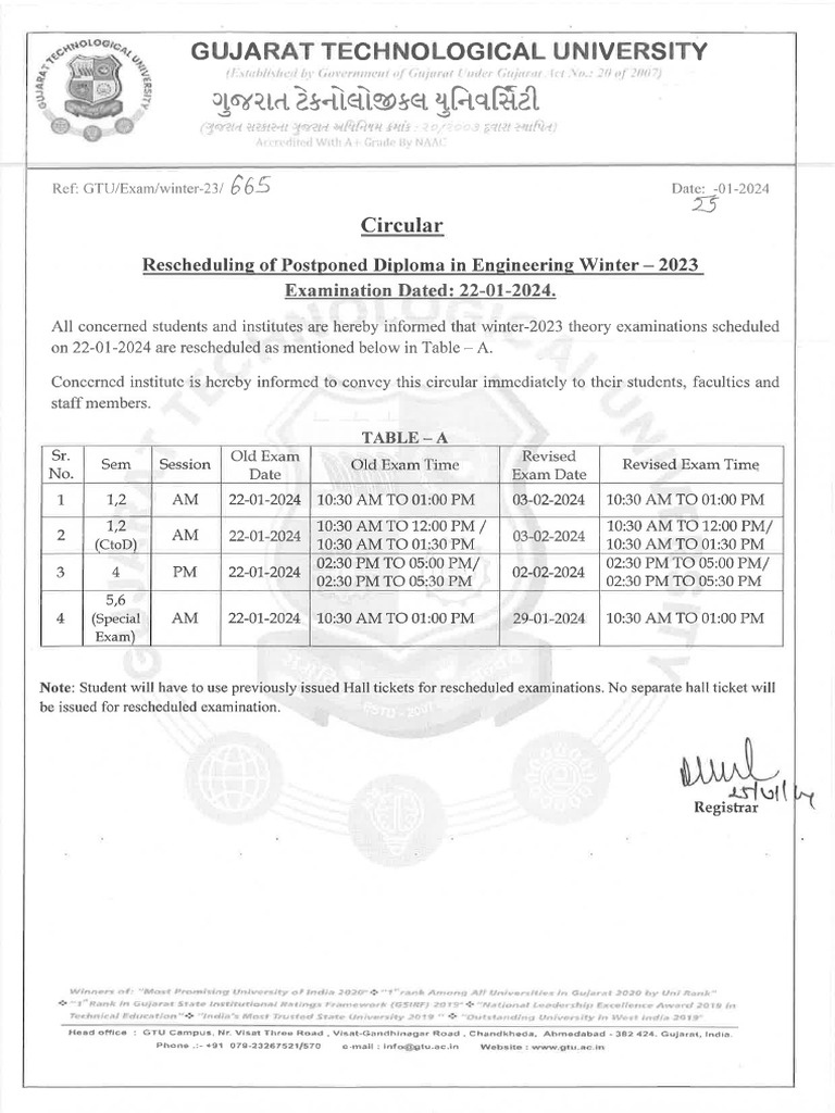 Exam Circular | PDF
