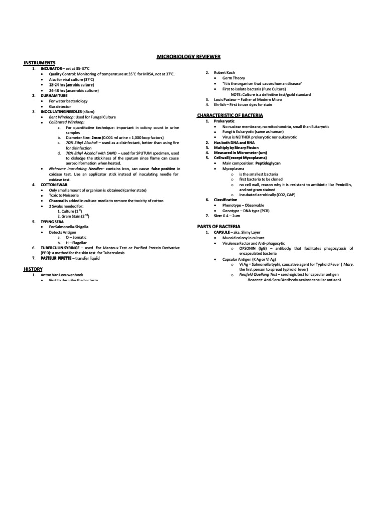 Microbiology Reviewer Microbiology Revie | Download Free PDF | Staining ...