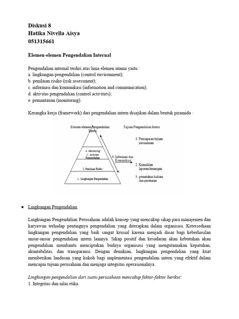 Diskusi 8 - Hatika Nivella Aisya - 051315661 | PDF