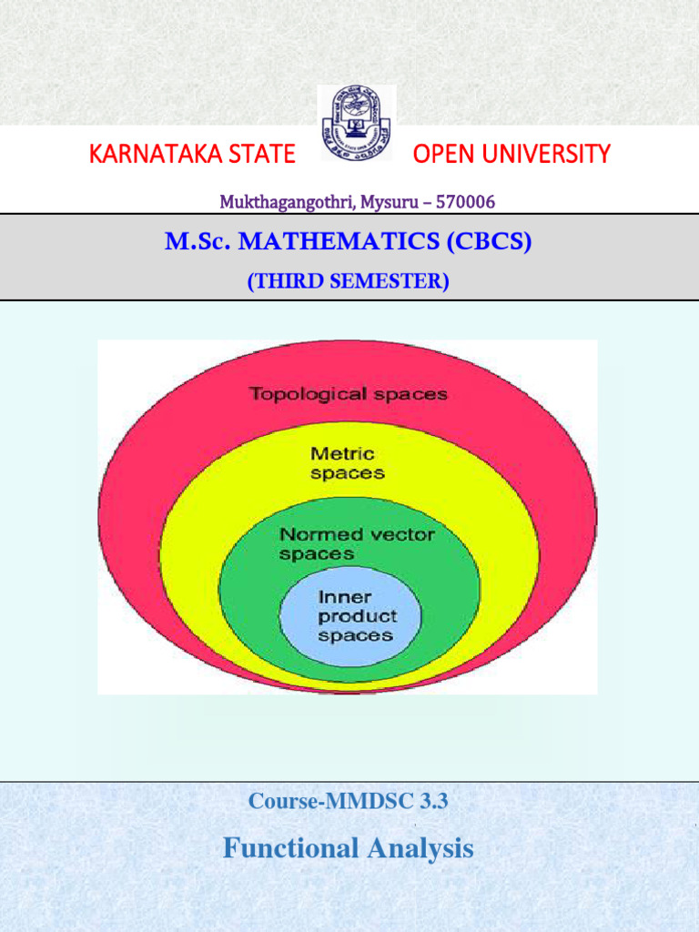 Functional Analysis KSOU Textbook | Download Free PDF | Mathematical ... Functional Analysis KSOU Textbook | Download Free PDF | Mathematical ...