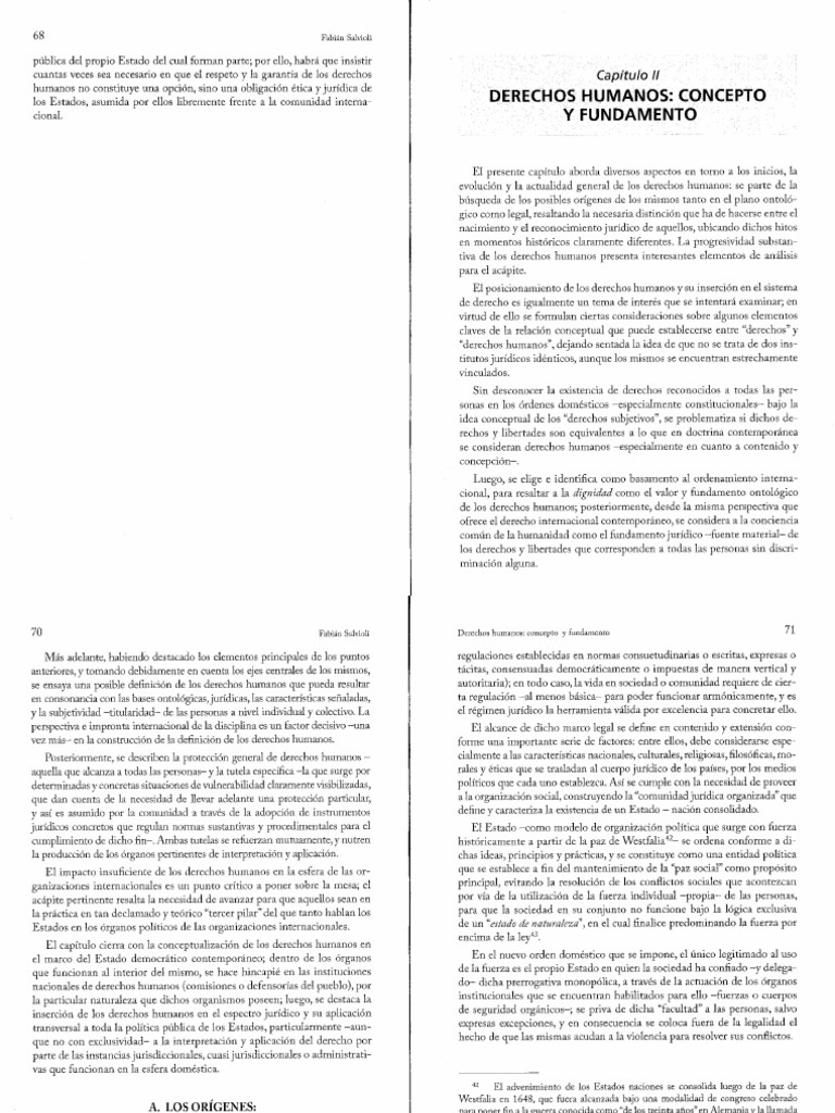 Capitulo 2 Derechos Humanos Concepto y Fundamento | PDF
