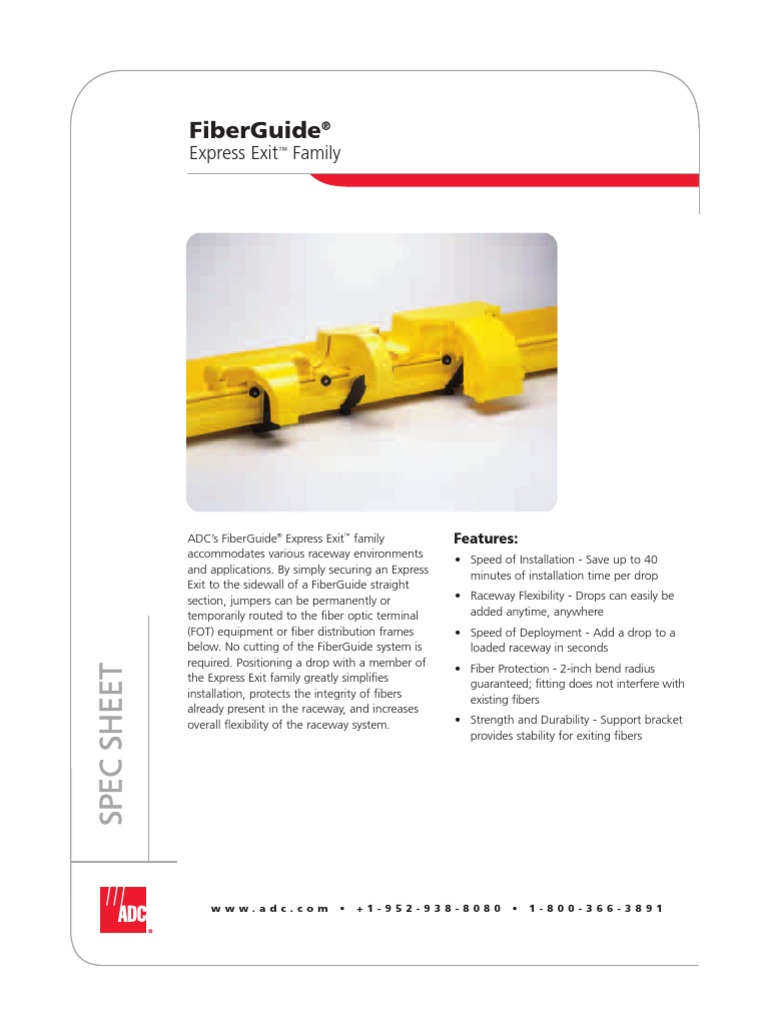 Fiberguide: Express Exit Family | PDF | Optical Fiber | Tire