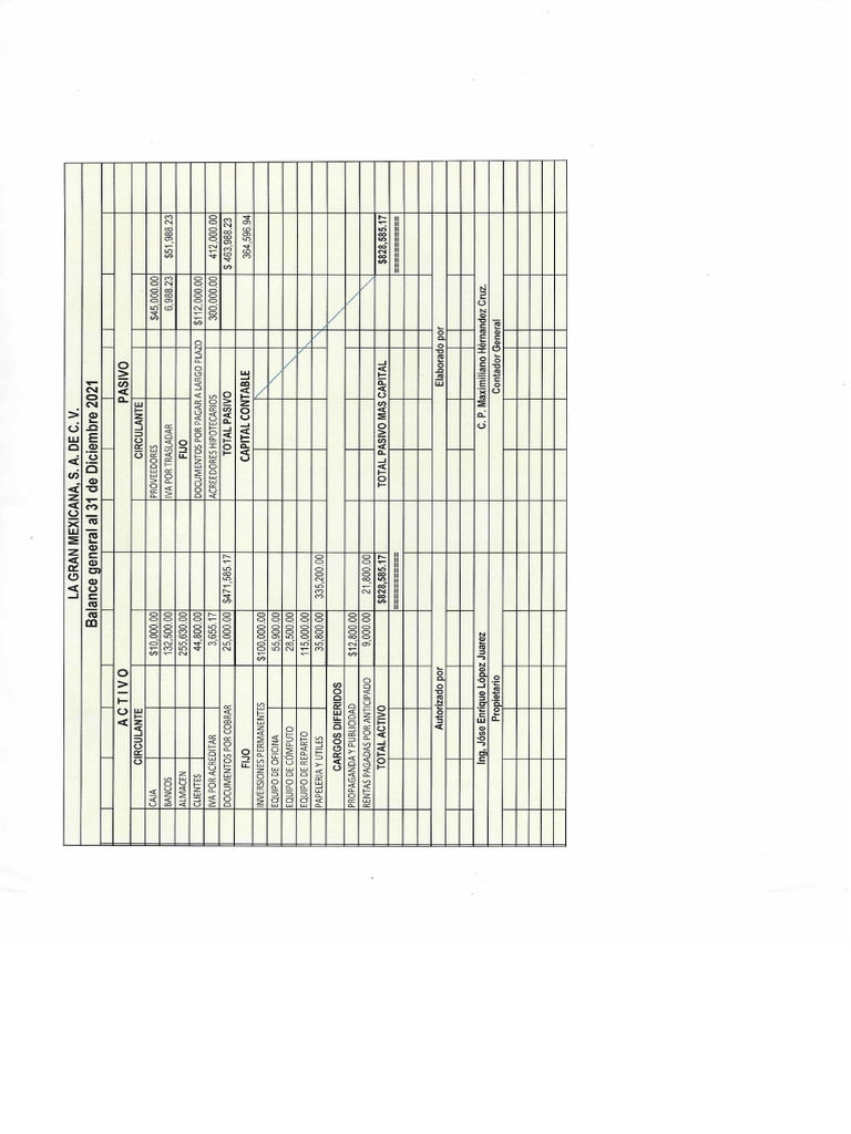 Balance Forma de Cuenta | PDF