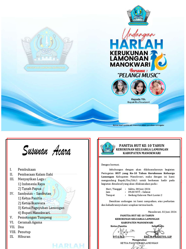 Undangan Harlah Lamongan | PDF