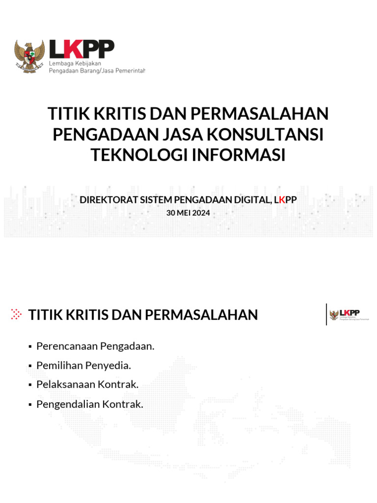 Bapak Rizky Dwi Raharjo - CoP - Titik Kritis Dan Permasalahan Pengadaan ...