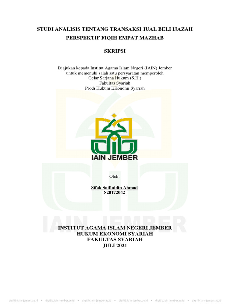 Sifak Saifuddin Ahmad - S20172042 | PDF