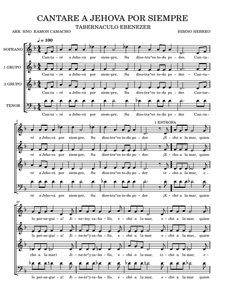 Cantare A Jehova Por Siempre | PDF