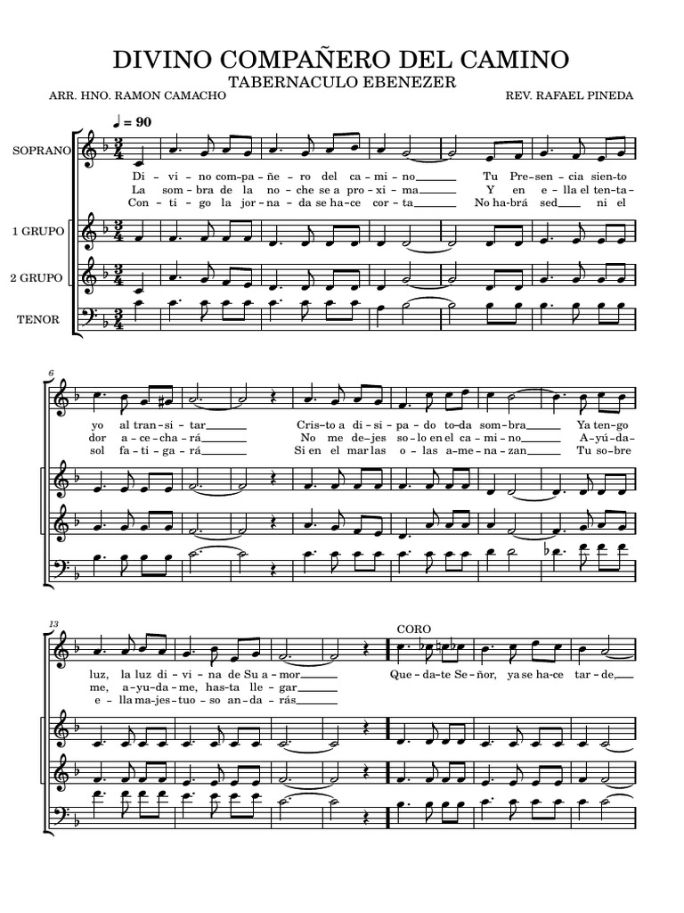 Letra de "Divino Compañero" | PDF