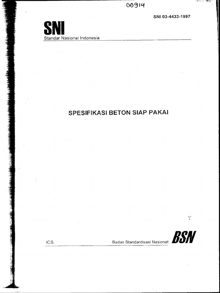 Sni 03 4433 1997 | PDF