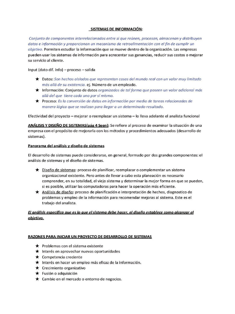 Resumen Sistemas de Informacion | PDF