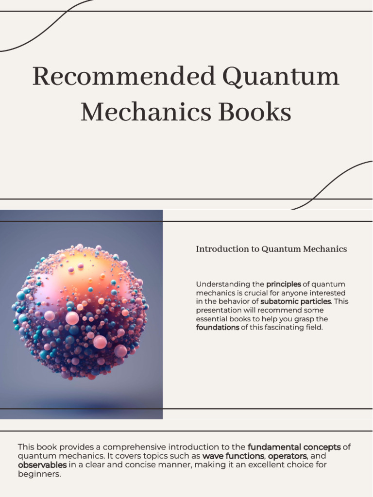 Slidesgo Recommended Quantum Mechanics Books 20240602023631ASnS | PDF ...