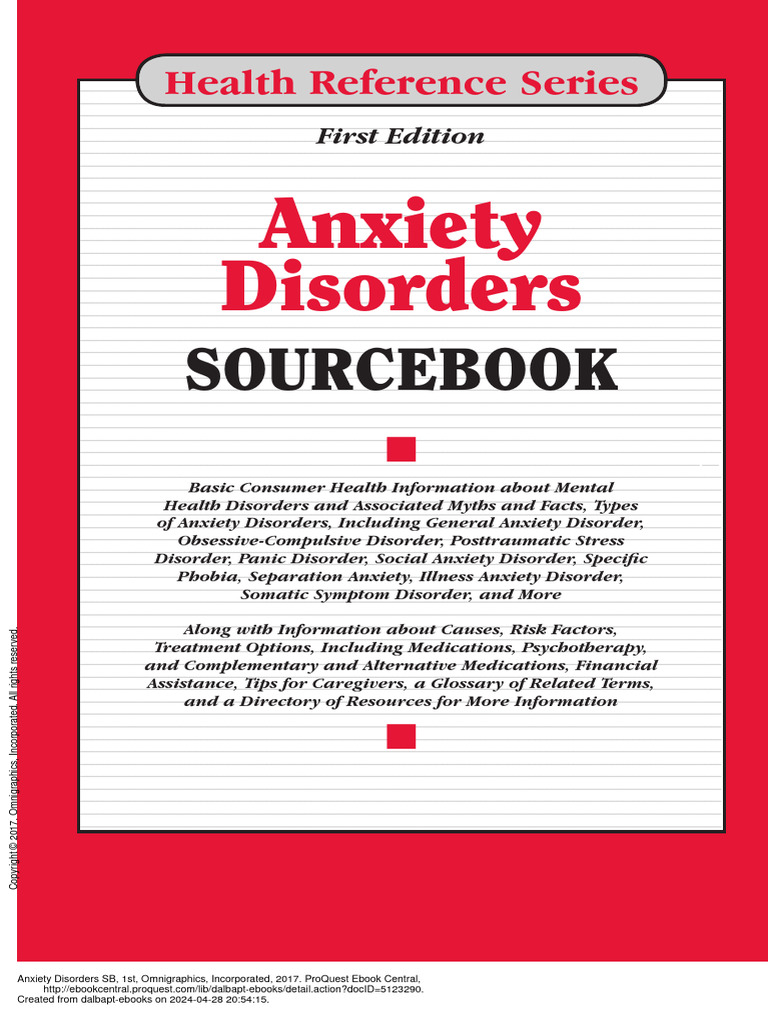Anxiety Disorders Sourcebook Overview | PDF | Mental Disorder | Anxiety