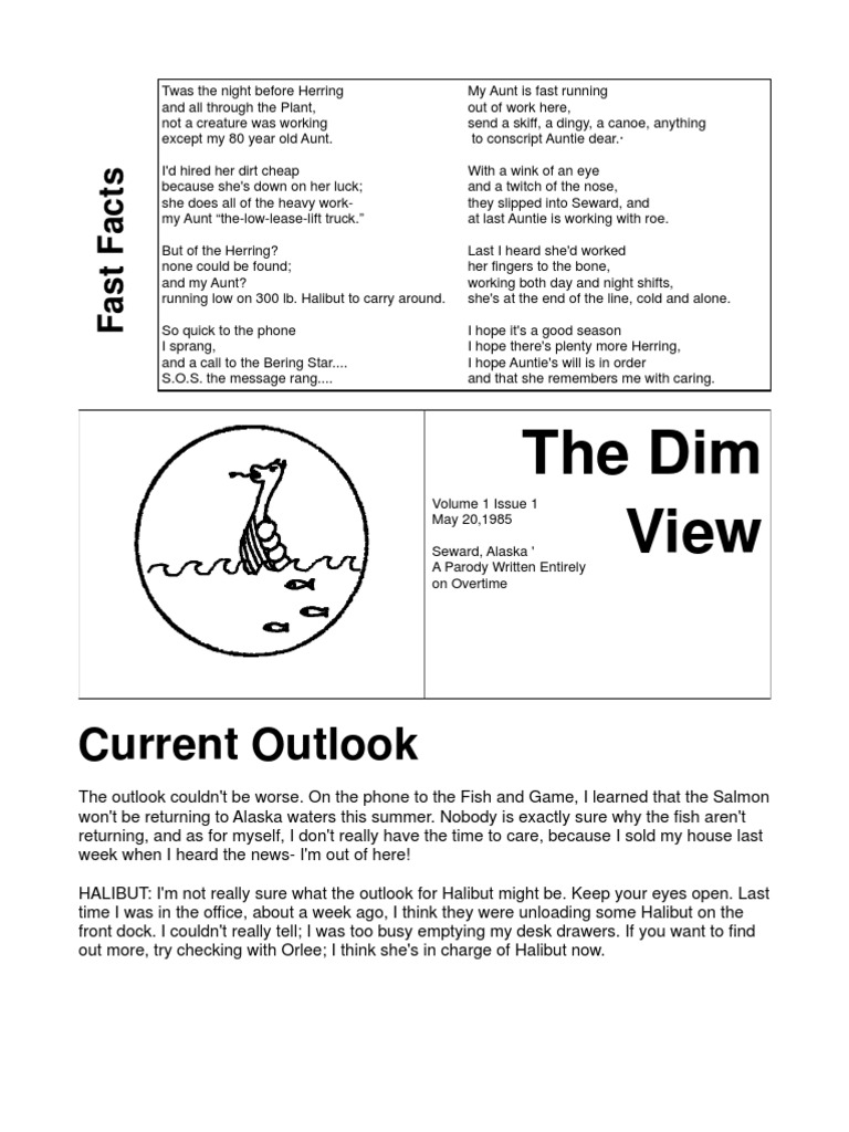 The Dim View Issue No 1 | PDF | Food And Drink | Foods
