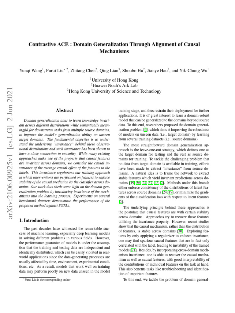 Wang 等 - 2023 - Contrastive-ACE Domain Generalization Through Alignment of Causal Mechanisms ...