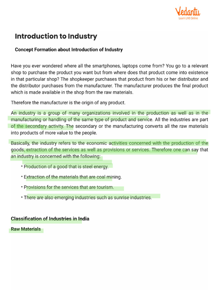 Introduction to Industry | PDF